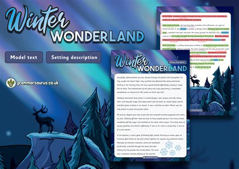 Year 4 Model Text Setting Description Winter Wonderland Grammarsaurus