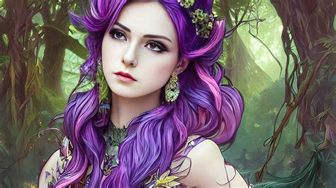 Ai Art Fairy With Purple Hair By Habaricszs On Deviantart