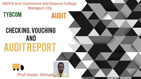 Tybcom Audit Sem I Ch2 Checking Vouching And Audit Report Intro Youtube