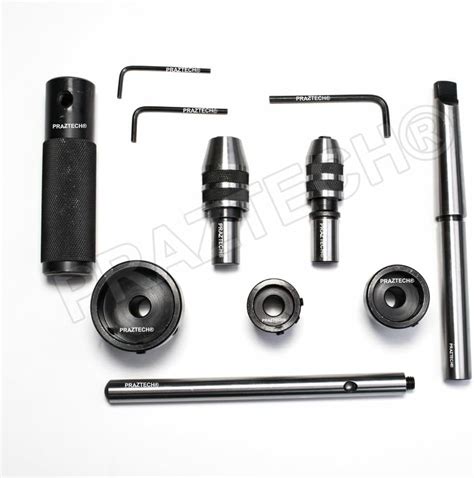 Praztech® Mt2 Shank Threading And Tapping Attachment Morse Taper 2 Lathe Tailstock Die Holder