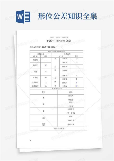 形位公差知识全集Word模板下载 编号lpmgropa 熊猫办公