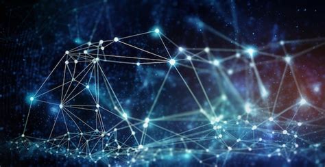 Premium Photo Abstract Plexus Blue Geometry Plexus Background Digital Technology Network