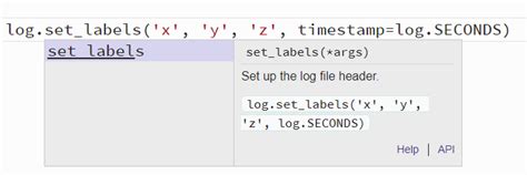 Data Logging Default In Api Docs For Tlabels Timestamp
