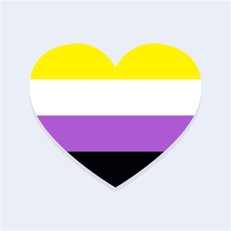 Free Vector Non Binary Flag In Heart Shape