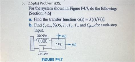 Solved Pts Problem For The System Shown In Figure Chegg