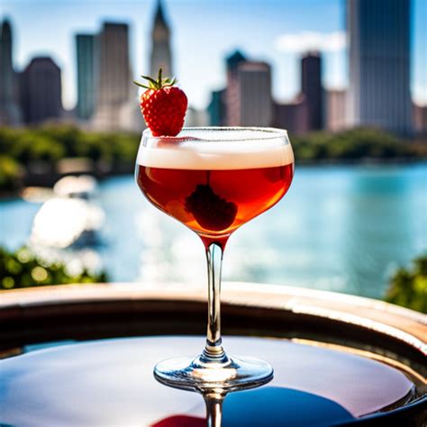 Raspberry Royale Exquisite Cocktail With Chambord Liqueur And Fresh Raspberries