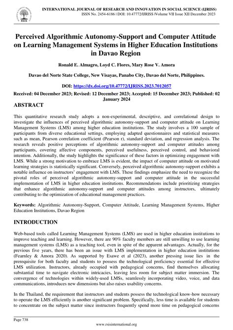 Pdf Perceived Algorithmic Autonomy Support And Computer Attitude On