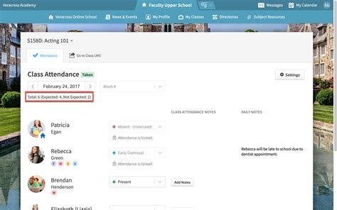 Feature Overview The Attendance Interface