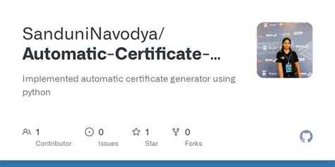Github Sanduninavodya Automatic Certificate Generator Implemented Automatic Certificate