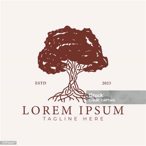 로고 자연 공원 나무 독특한 세부 개념 브랜드 아이덴티티 핸드메이드 크래프트 유기농 지역 자부심 제품 떡갈나무에 대한 스톡 벡터 아트 및 기타 이미지 Istock