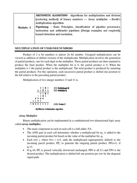 Coa Mod 3 Download Free Pdf Division Mathematics Central Processing Unit