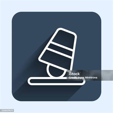 흰색 선 게임 골무 아이콘은 긴 그림자 배경으로 격리되어 있습니다 공과 유리 기회와 행운 개념 파란색 사각형 버튼 벡터 3에 대한 스톡 벡터 아트 및 기타 이미지 Istock