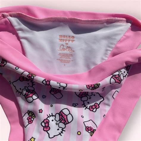 Dolls Kill Hello Kitty Stripe Bikini Bottoms 👙 Fast Depop