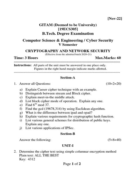 19ecs305 cryptography and network security download free pdf