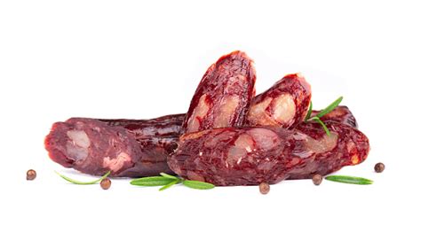 말 소시지 맛있는 말린 소시지 클로즈업 흰색 배경에 고립 꼬리에 대한 스톡 사진 및 기타 이미지 꼬리 돼지고기 훈제 음식 Istock