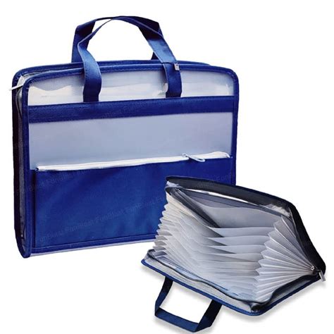 File Folder With Handle And Zipper Lock A4 Size Folders For Document Funblast