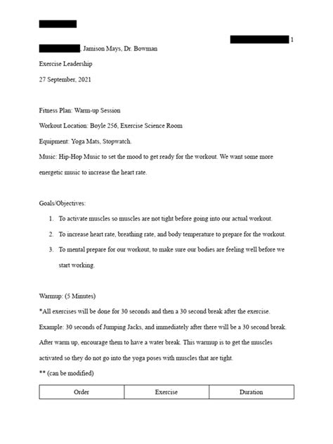 Warm Up Class Layout 1 Pdf