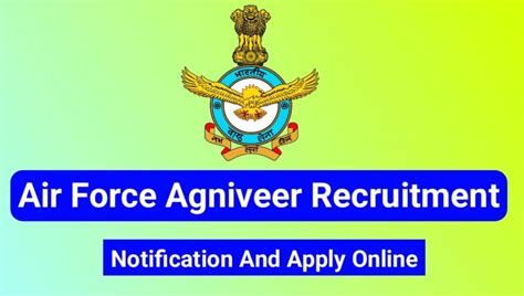Air Force Agniveer Recruitment 12025 Notification Out Apply Online