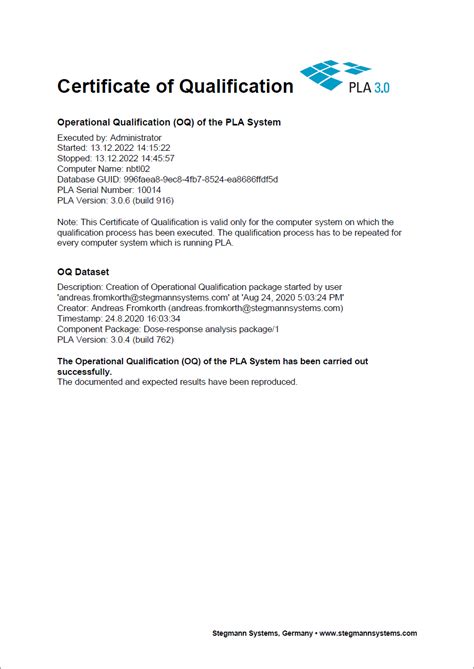 Certificate Of Qualification