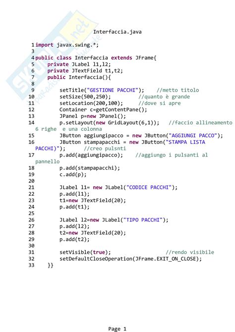 Programmazione Ad Oggetti Java Teoria Progetti Java Completi
