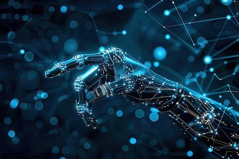 A Robotic Hand Holding A Circuit Board Premium Ai Generated Image