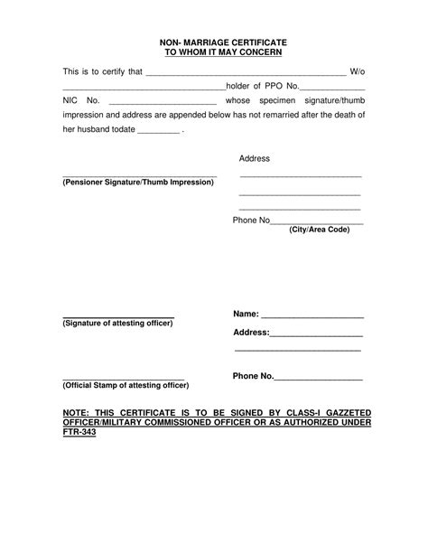 Non Marriage Certificate Form Fill Out Sign Online And Download Pdf Templateroller