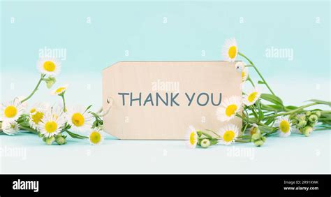 Thank You Card Surrounded By Flowers Being Thankful Support Help And