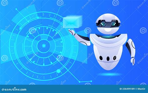 Robot Chatbot Assistant Modern Robotic Character Artificial Intelligence Concept Stock Vector