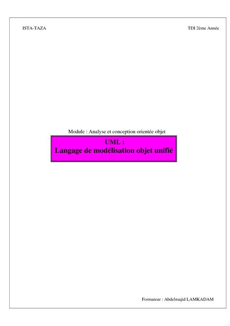 Solution Uml Langage De Modelisation Objet Unifie Studypool Solution Uml Langage De Modelisation Objet Unifie Studypool