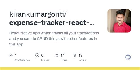 Github Kirankumargonti Expense Tracker React Native React Native App Which Tracks All Your