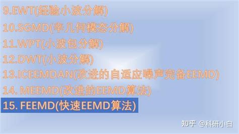 15feemd快速eemd算法 知乎
