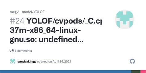 Yolofcvpodsccpython 37m X8664 Linux Gnuso Undefined Symbol
