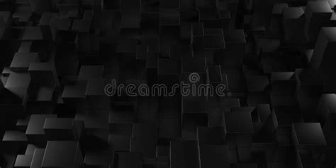 Black Cube Abstract Texture Background Stock Illustration