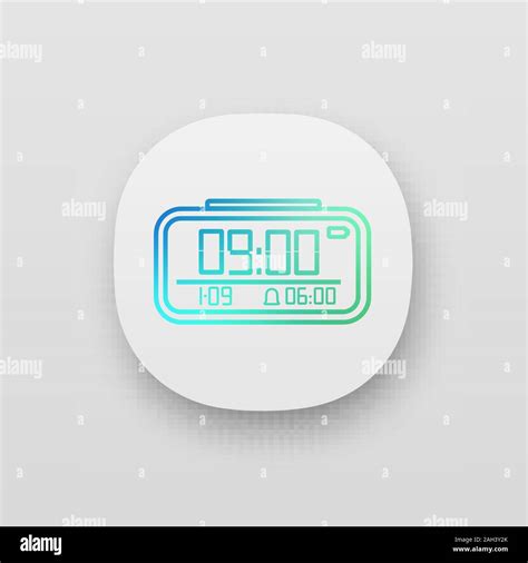 Digital Alarm Clock App Icon Ui Ux User Interface Electronic Clock Digital Alarm Watch Web
