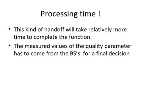 Handoff Parameters Ppt