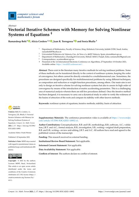 Pdf Vectorial Iterative Schemes With Memory For Solving Nonlinear