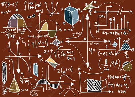 Physical Formulas And Phenomenon Hand Drawn Illustration Scien Stock Vector Adobe Stock