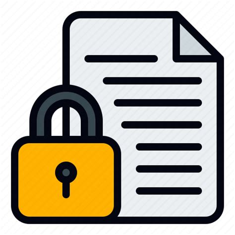 File Secure File Data Security Security Document File And Folder Padlock Icon Download