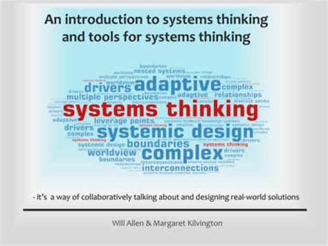 Intro Systems Thinking And Systemic Design Concepts And Tools