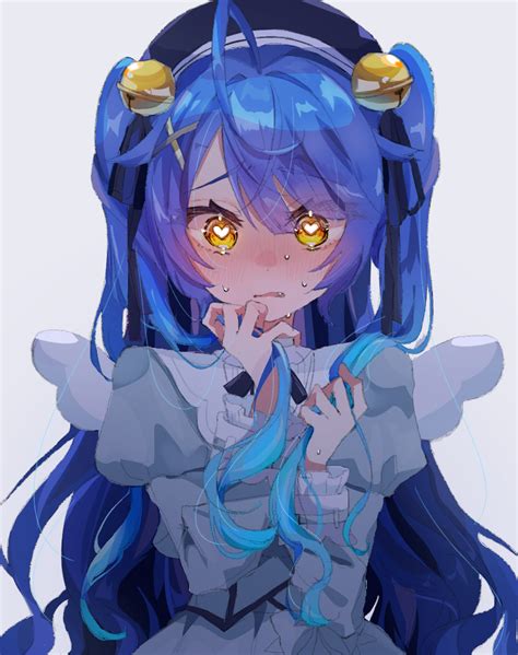 Emi537469 Amamiya Kokoro Amamiya Kokoro 1st Costume Nijisanji 1girl Ahoge Bell Beret