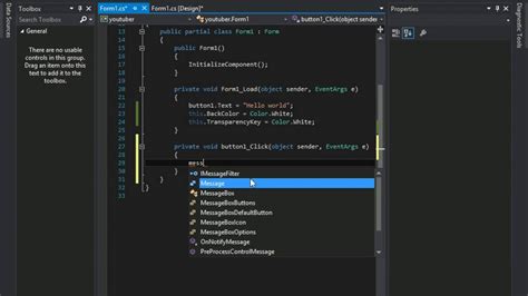 How To Add Transparency In Winform Applications Using C Youtube