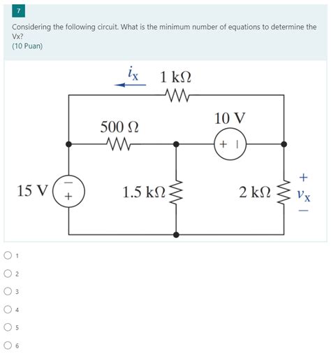 Solved Considering The Following Circuit What Is The Chegg