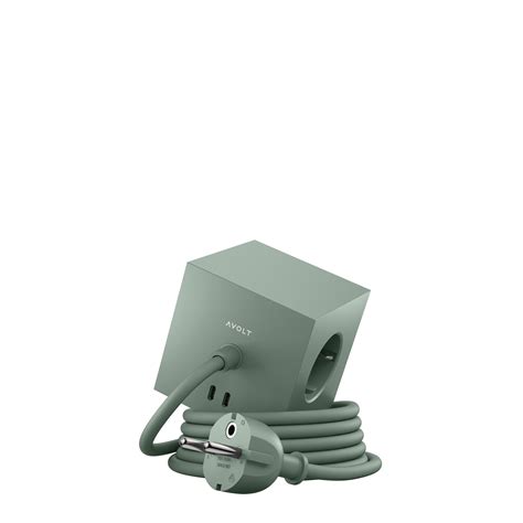 Square 1 USB C Extension Cord Oak Green Lartusihome Com