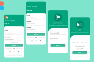 Design UI App Login Sign Up OTP Screen Graphic By Bagus Daru Irawan Creative Fabrica