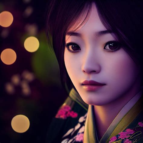 Premium Photo Geisha Woman Portrait Japanese Girl 3d Rendering