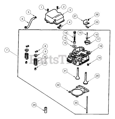 Cub Cadet 2166 13a 214g100 Cub Cadet Garden Tractor Cylinder Head Valves And Breather Parts