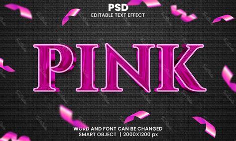 Pink Bachelorette Party D Text Effect Free Photoshop Psd File