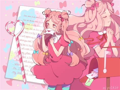 Anime Girl With Cookie Wallpapers Wallpaper Cave