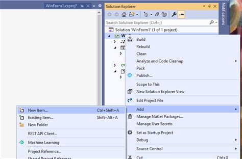 C How Do I Add A Reference To A New Windows Forms Project In Visual Studio Stack Overflow