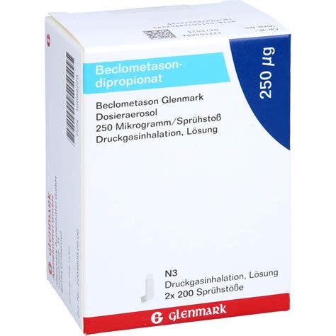 Beclometason Glenmark Dosieraerosol 250 µg Sprüst 2 St Auf E Rezept